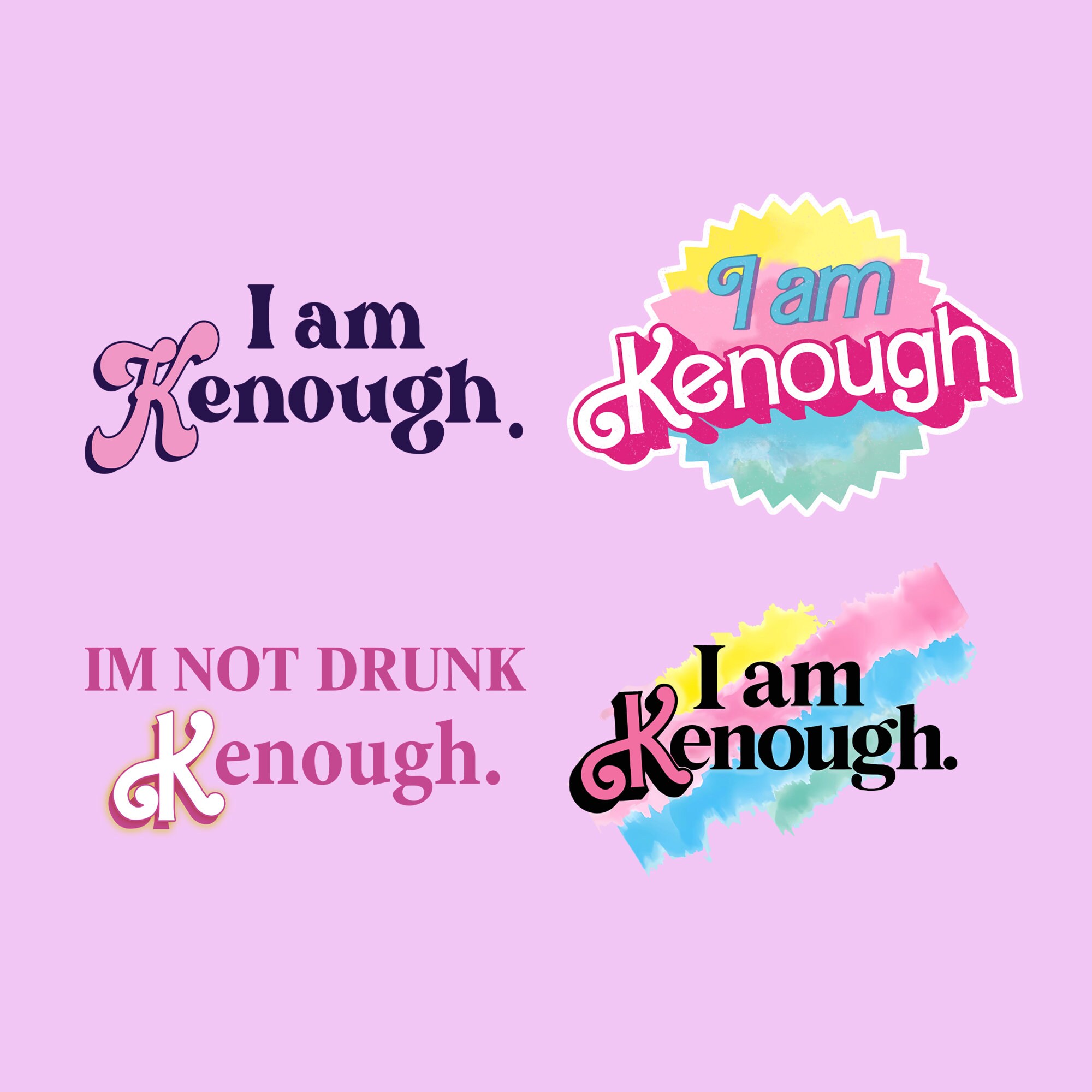 I Am Kenough PNG Bundle barbie Inspired PNG Instant - Etsy