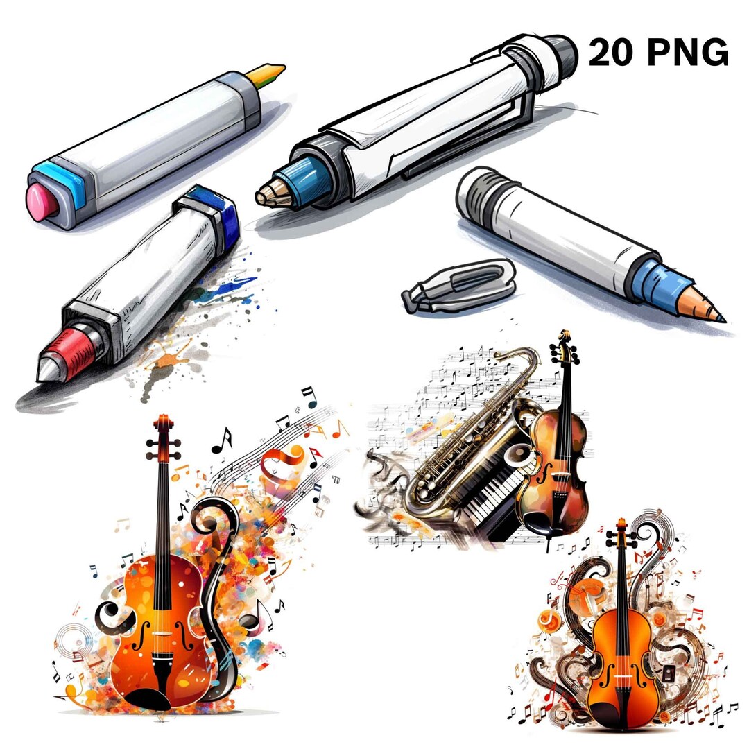 Classroom Objects Clipart SET 3 20 High Quality Pngs - Etsy