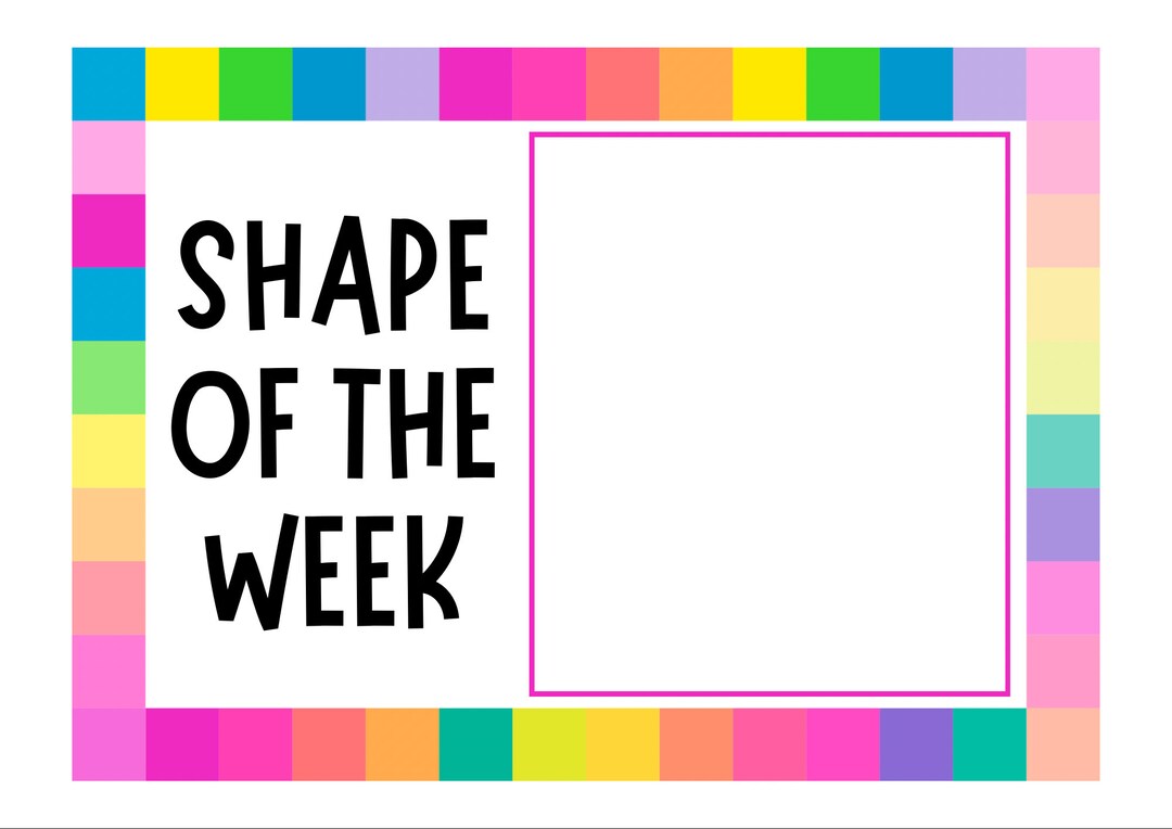 Shape of the Week (advanced Version) - Etsy