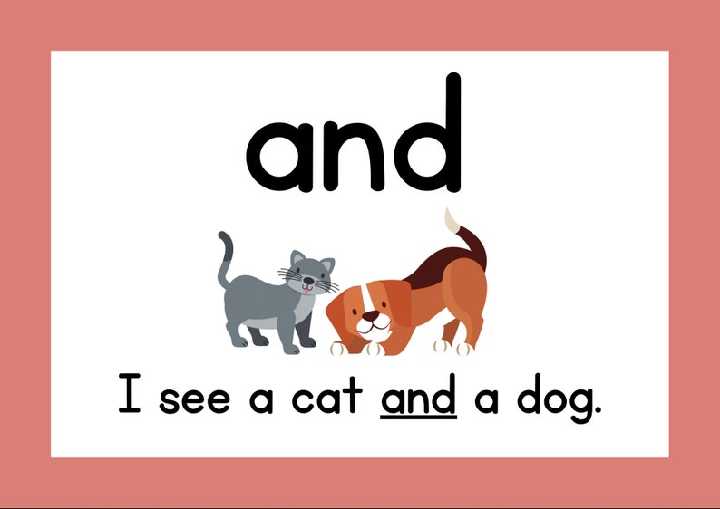 Sight Word Sentence Cards - Etsy