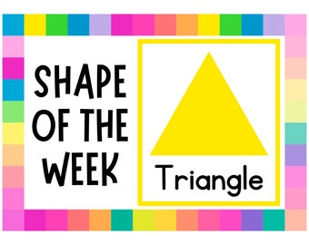 Shape of the Week Printable - Etsy