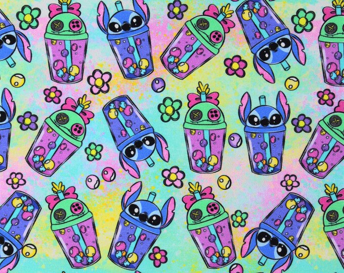 Boba Aliens Character Fabric, Cotton Lycra, Stich, Scrump Character ...