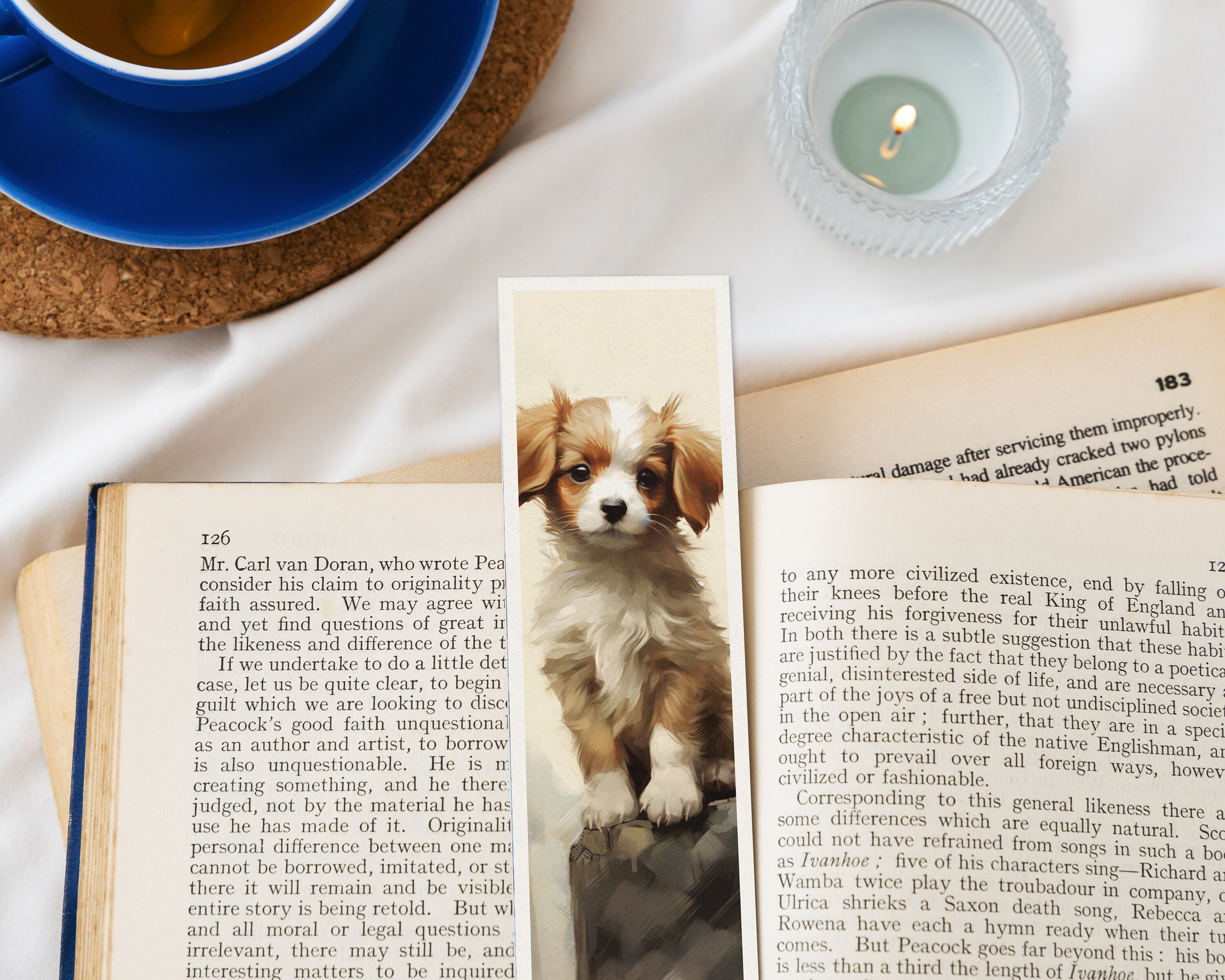 25 Cute Puppies Bookmark Designs Printable Bookmarks Set Digital ...