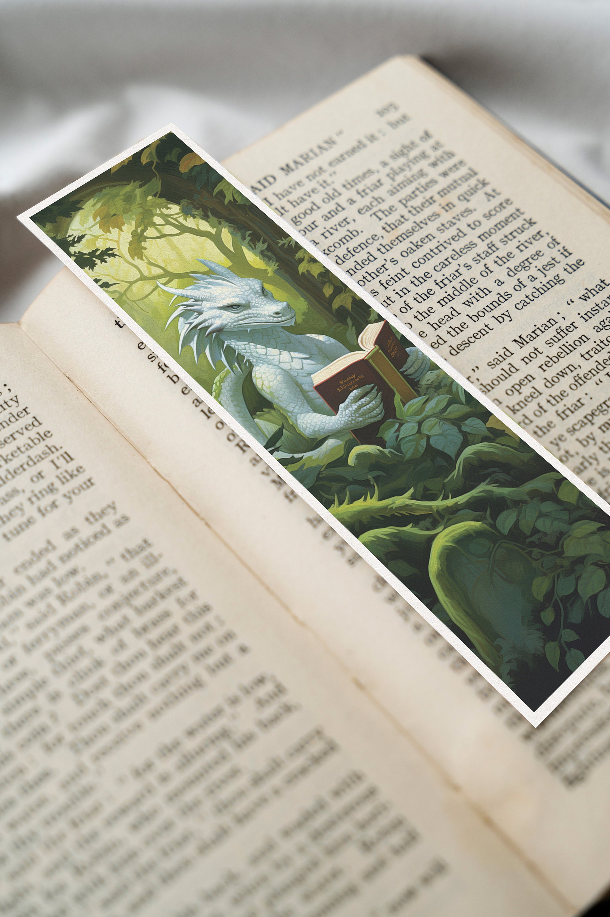 20 Fantasy Reading Dragons Bookish Printable Bookmarks Set Digital ...