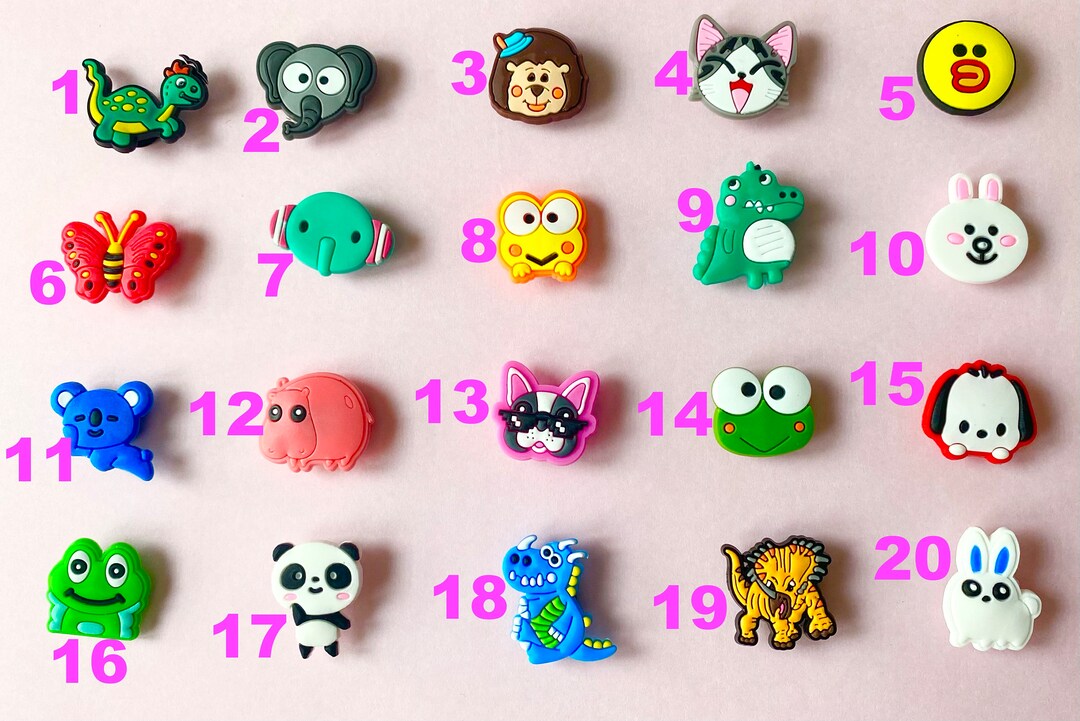 Croc Charms Cute Charms Animals Elephant Frog Panda - Etsy UK