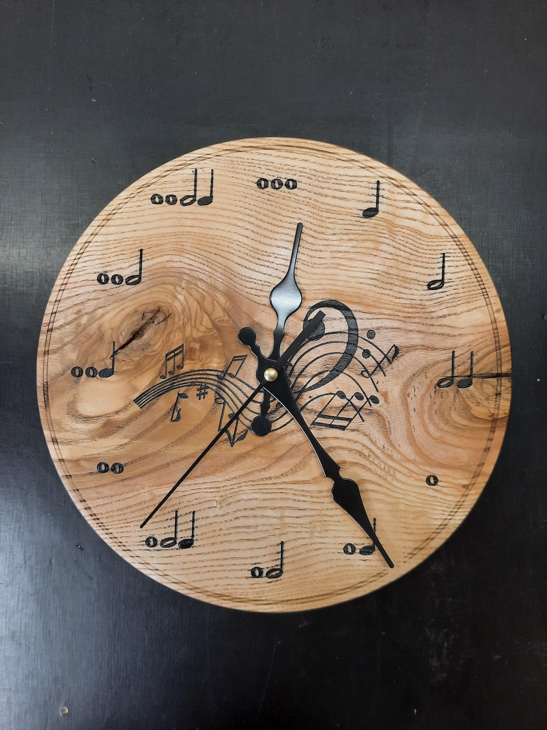 Musicians Wall Clock / Music Notes Clock / Sheet Music Clock / Wooden ...