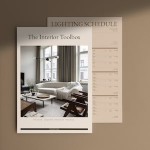 Interior Design Canva, Google Sheets & Excel FFE Schedule: Product ...