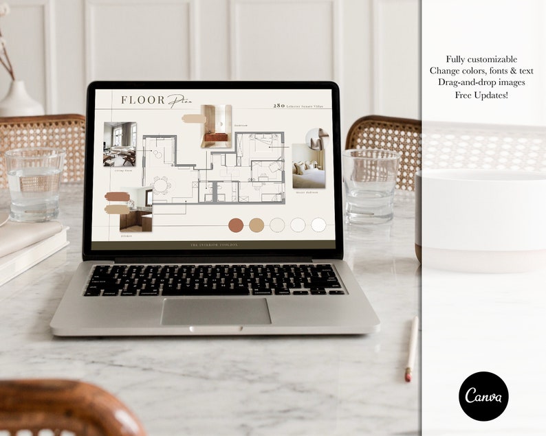 Interior Design Projektvorschlag & Mood Board Canva Vorlage ...