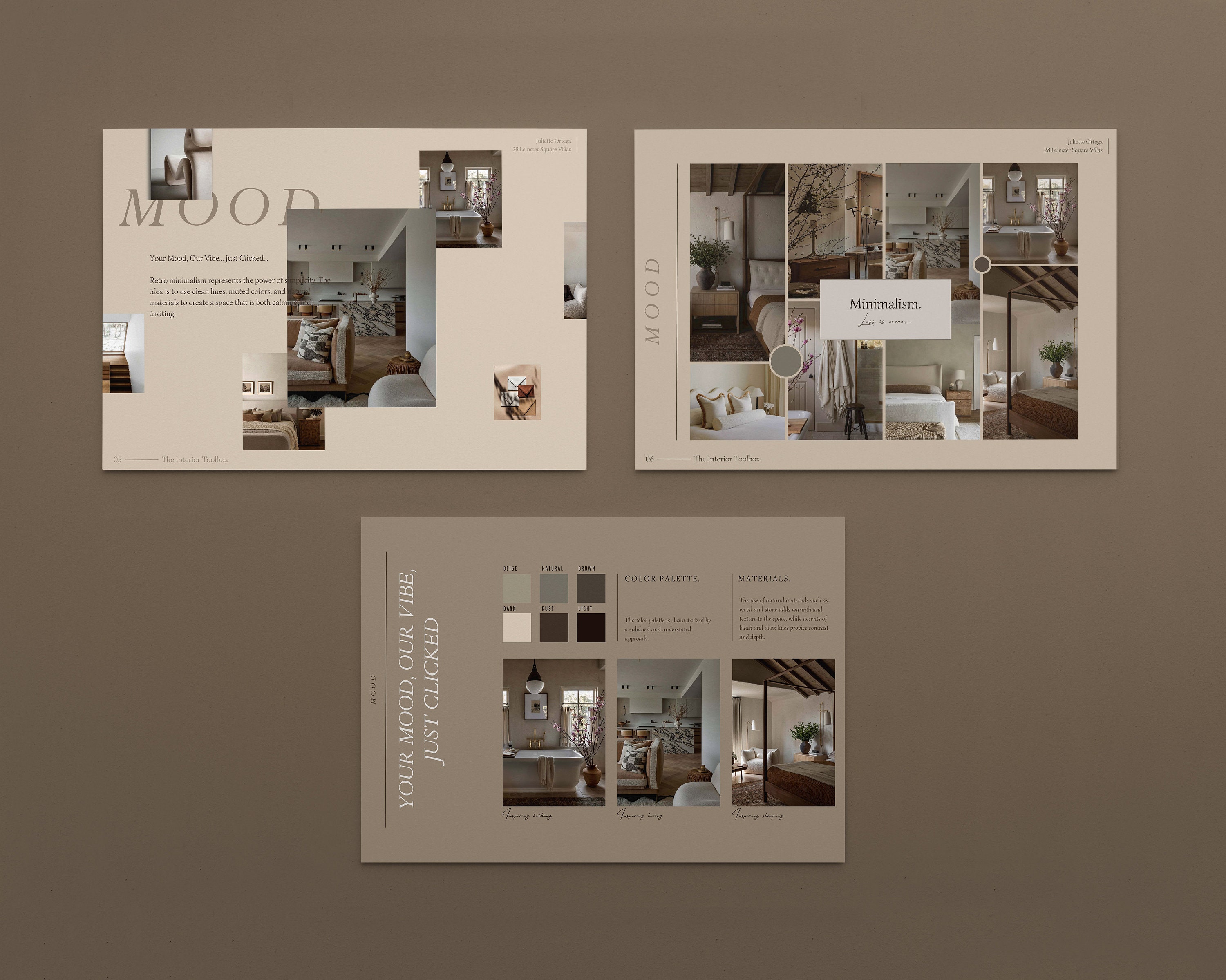 Interior Design Project Proposal & Mood Board Canva Template ...
