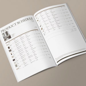 Interior Design Canva, Google Sheets & Excel FFE Schedule: Product ...