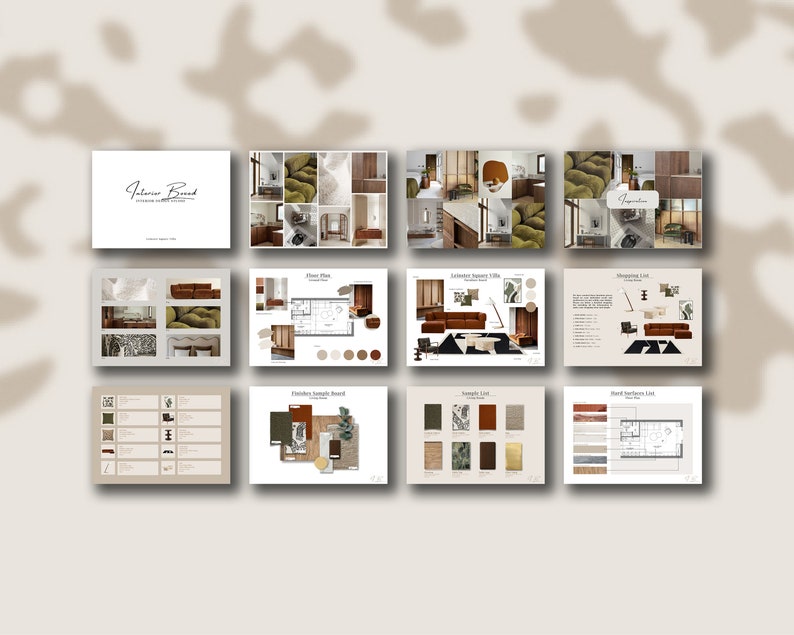 Interior Design Mood Board Canva Template - Etsy Australia