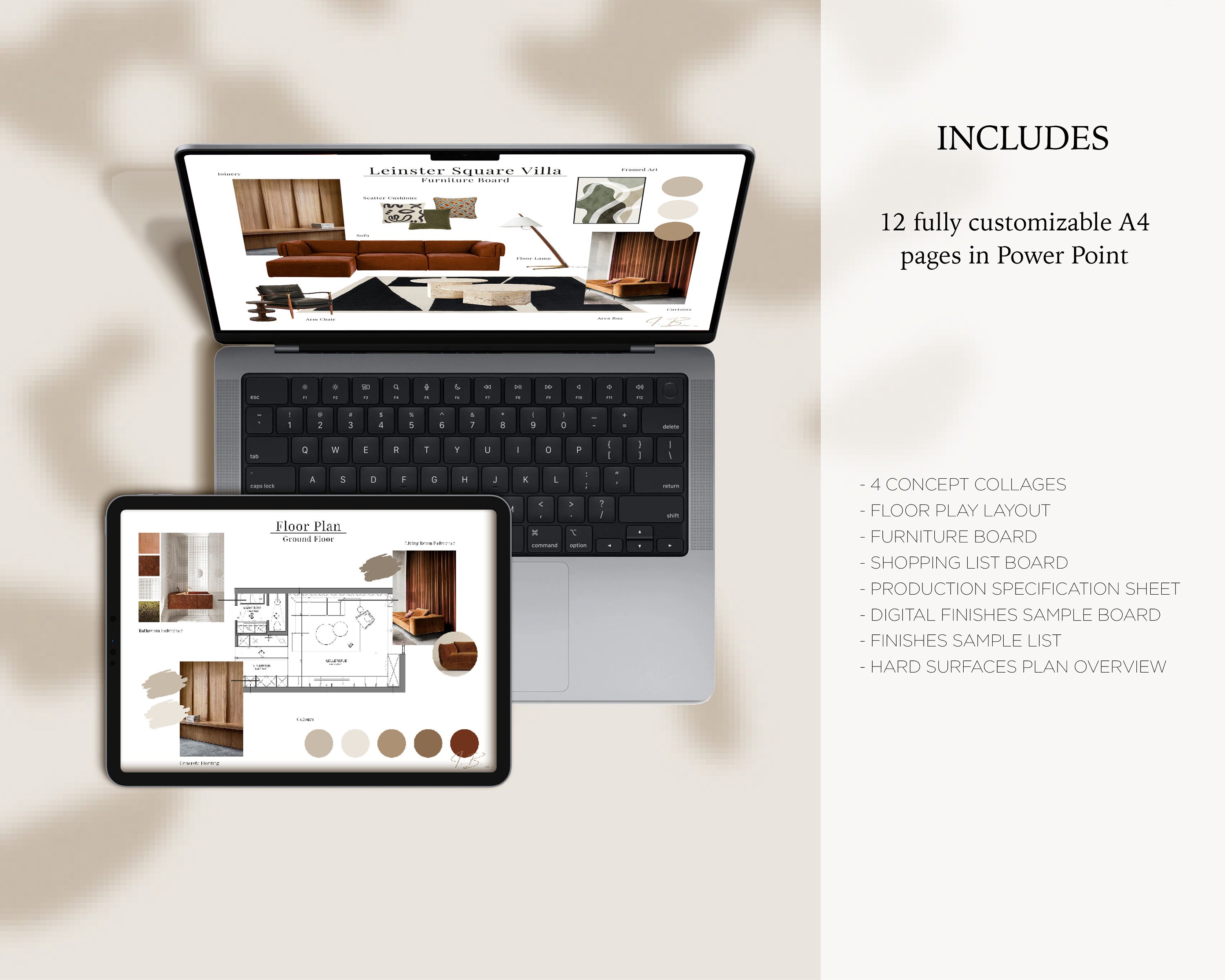 Interior Design Project Proposal & Mood Board Power Point Template ...