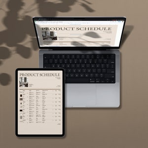 Interior Design Canva, Google Sheets & Excel FFE Schedule: Product ...