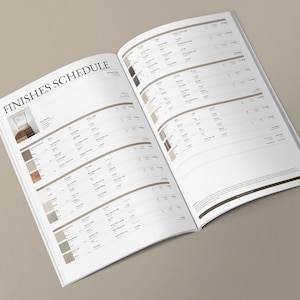 Interior Design Canva, Google Sheets & Excel FFE Schedule: Product ...