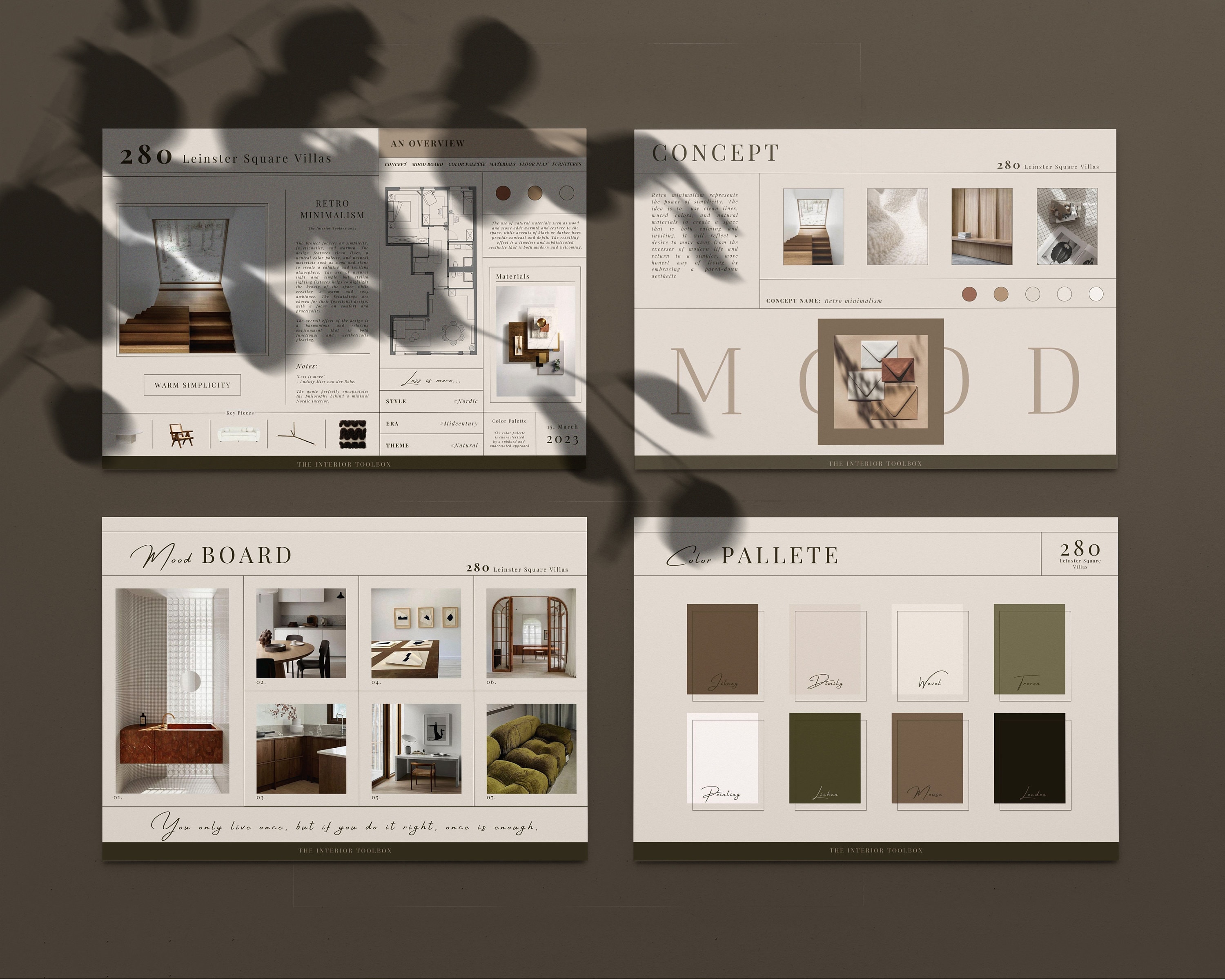 Interior Design Project Proposal & Mood Board Canva Template ...