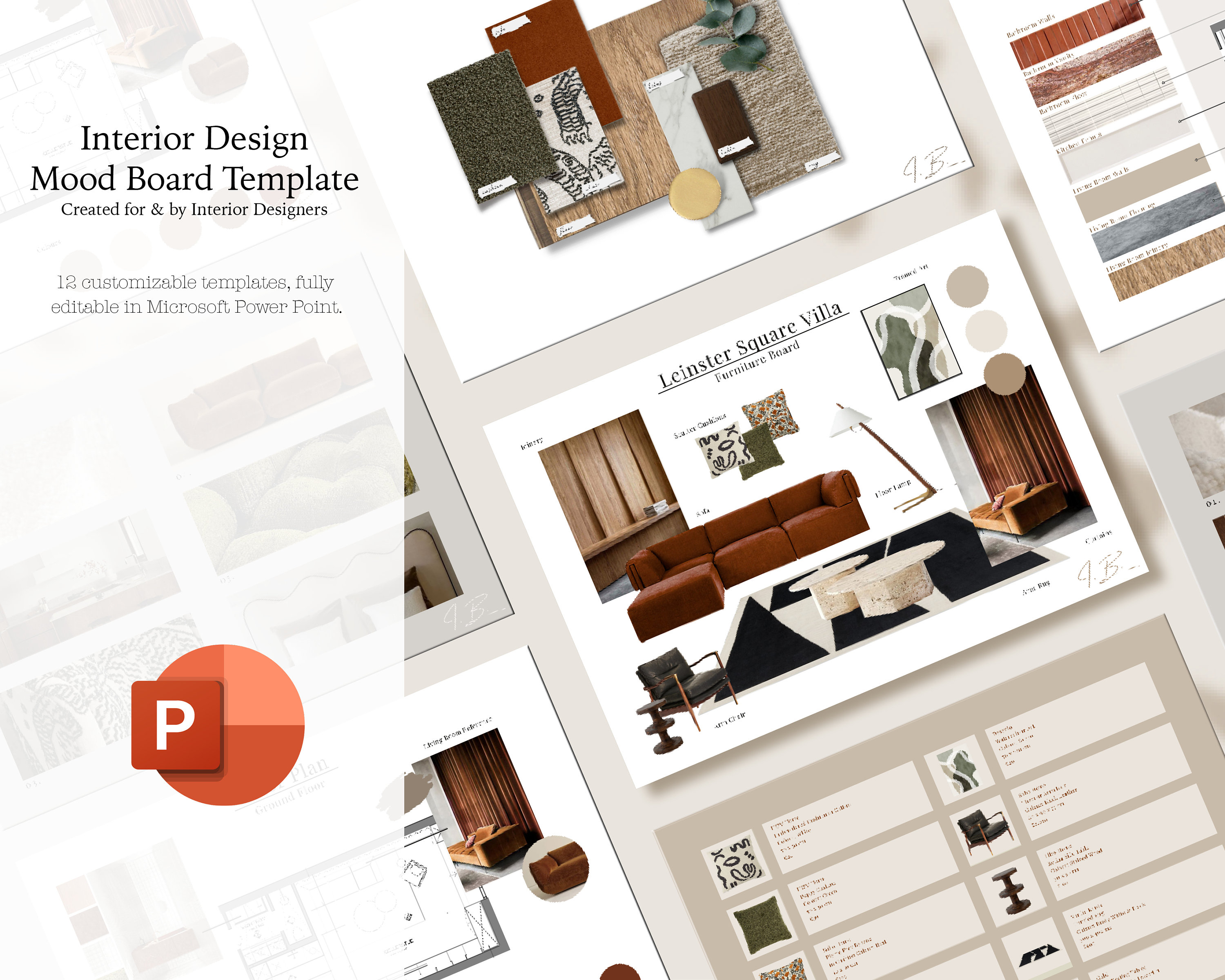 Interior Design Project Proposal & Mood Board Power Point Template ...