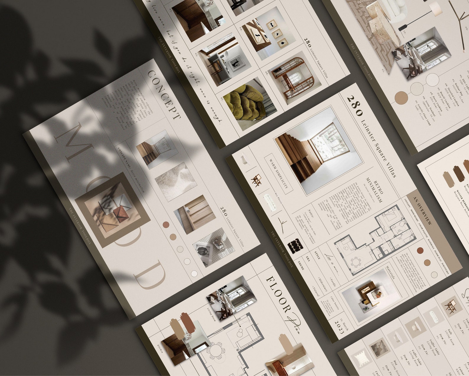 Interior Design Project Proposal & Mood Board Canva Template ...