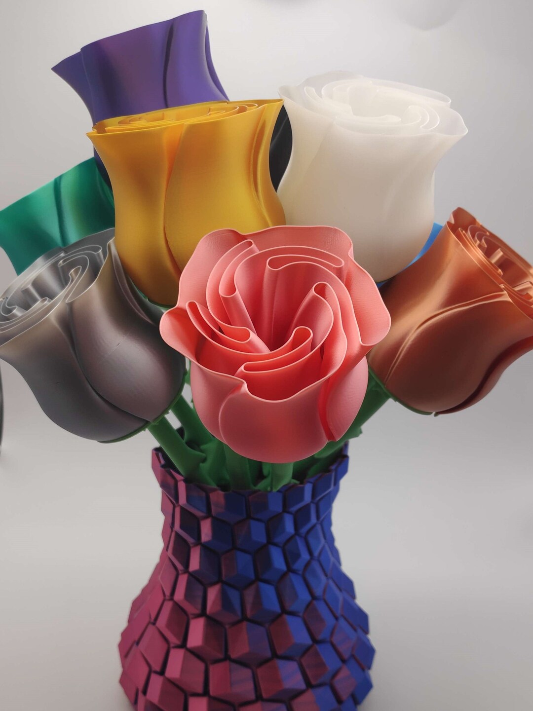 Everlasting Blooms: Artisanal 3D Printed Roses Free Shipping - Etsy
