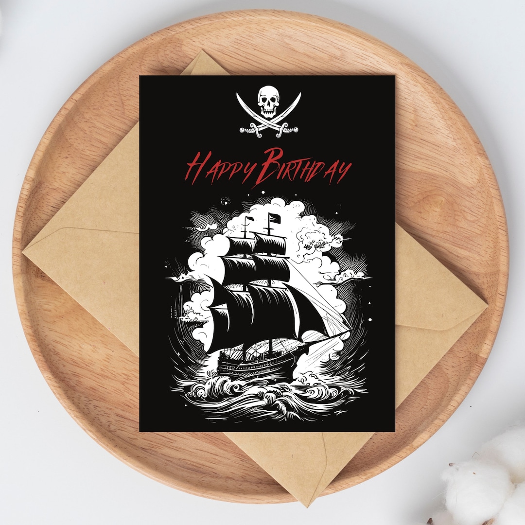 Pirate Birthday Card Funny Birthday Card Happy Birthday Card - Etsy