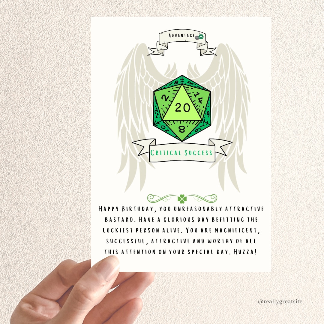 Dnd Birthday Card Dungeons and Dragons Birthday Card - Etsy