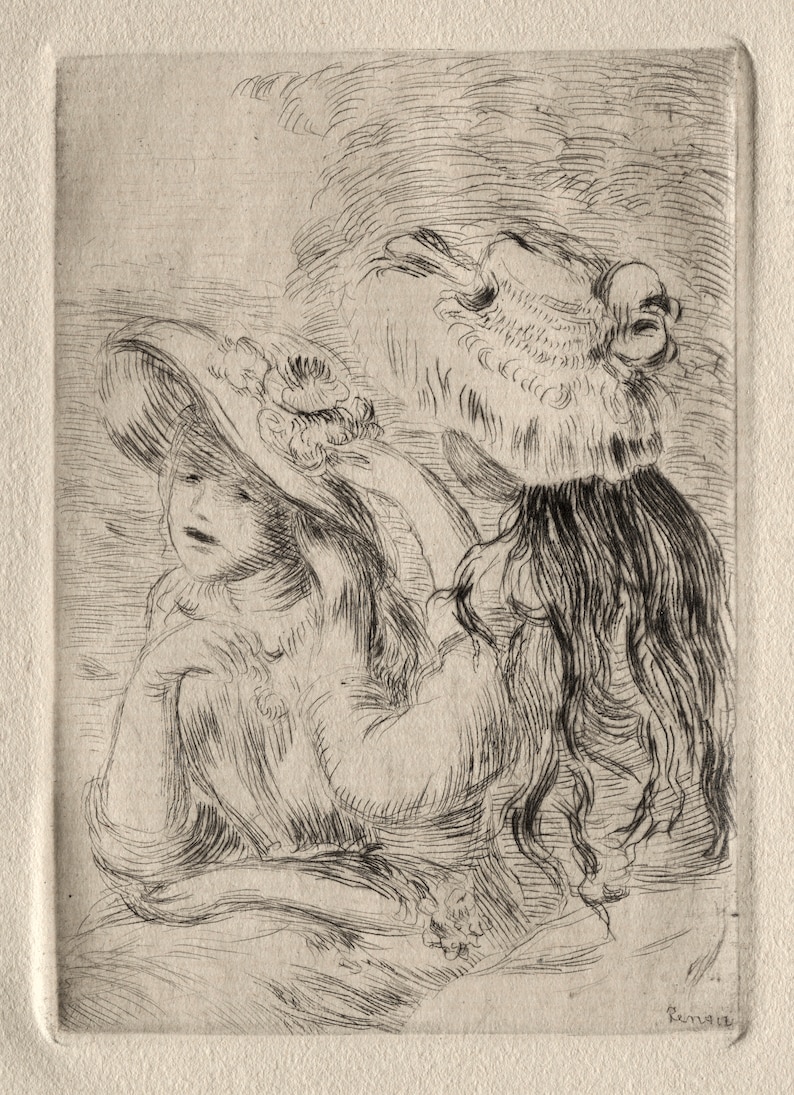 4 Drawings by Pierre-auguste Renoir, 1892-1896 - Etsy