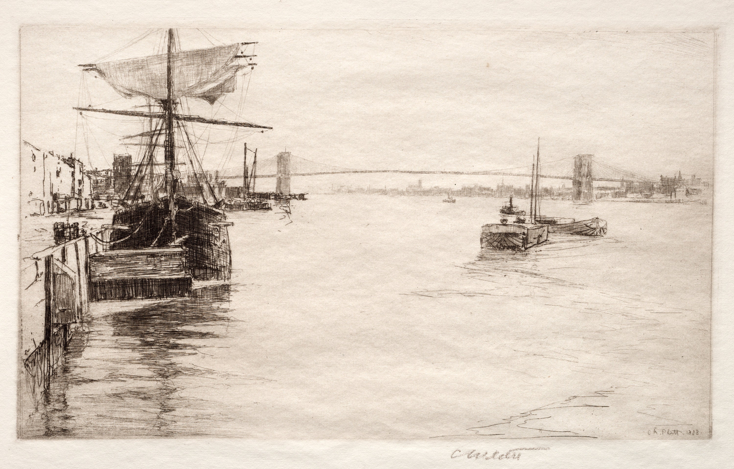 5 Etchings by Charles Adam Platt. C 1880s - Etsy