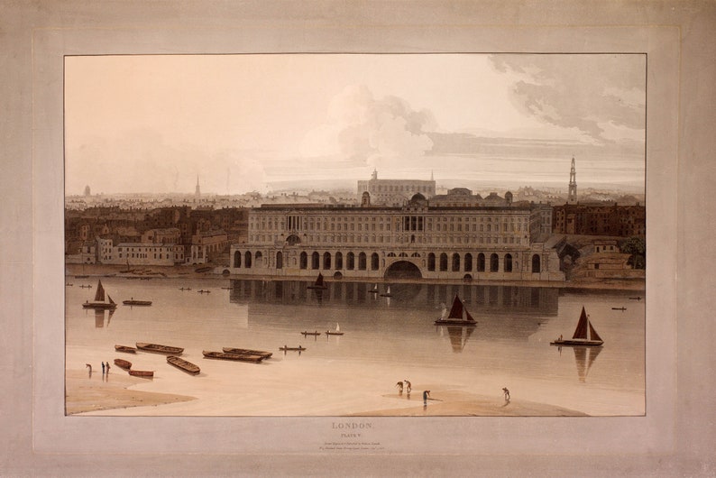 6 Color Lithographs of London by William Daniell, 1805 - Etsy