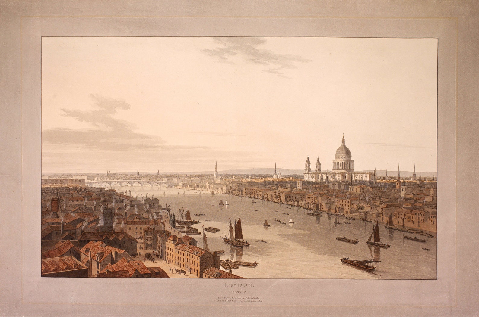 6 Color Lithographs of London by William Daniell, 1805 - Etsy