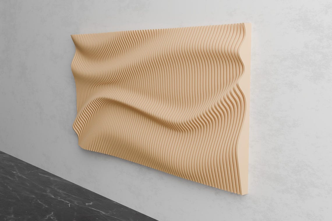 Parametric Wall Art Design for Home Decor Modern Wood Wall Art Decor ...