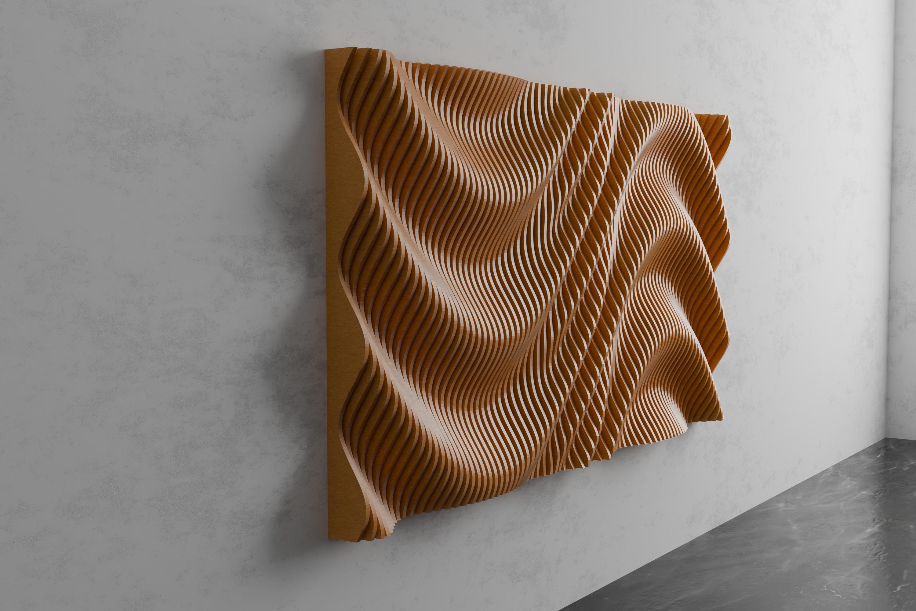 Parametric Wall Art Design for Home Decor Modern Wood Wall Art Decor ...