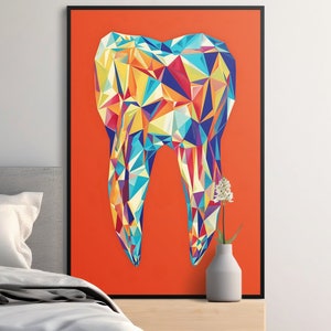 Dental Wall Art for Dental Office Wall Decor for Dentist Gift Colorful ...