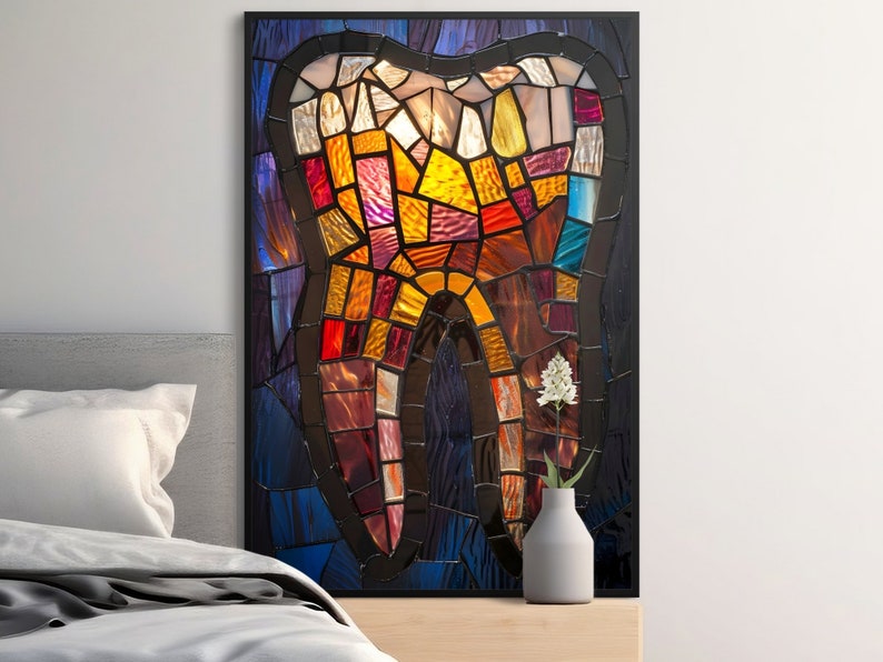 Dental Wall Art for Dental Office Wall Decor for Dentist Gift Colorful ...