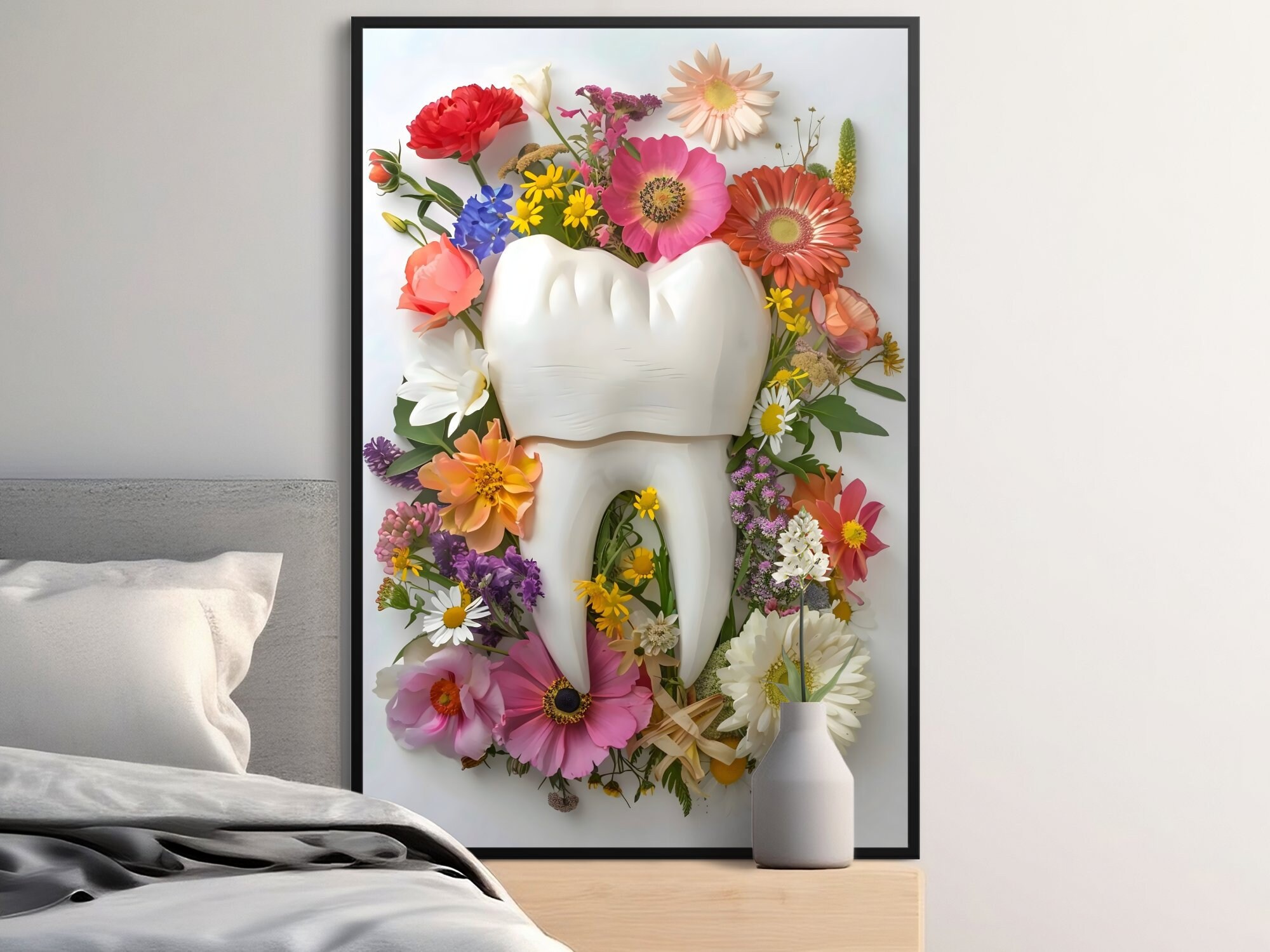 Dental Wall Art for Dental Office Wall Decor for Dentist Gift Colorful ...