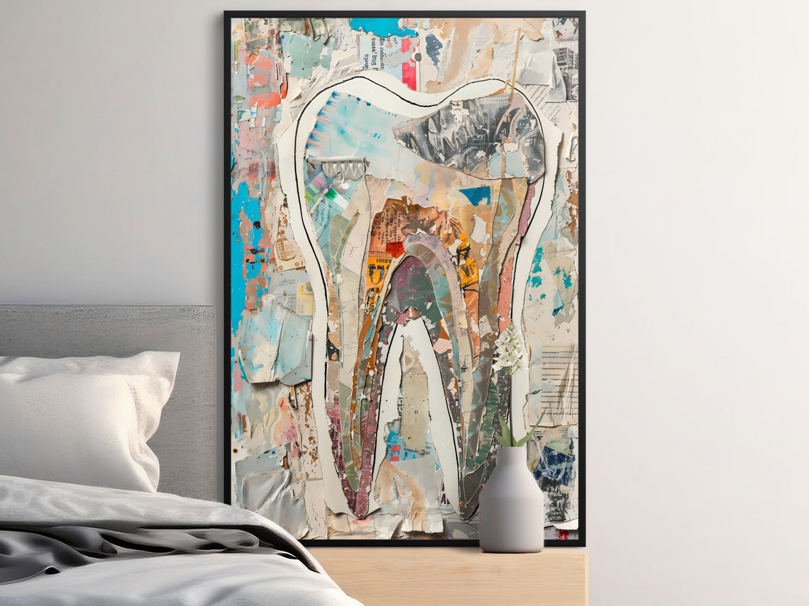 Dental Wall Art for Dental Office Wall Decor for Dentist Gift Colorful ...