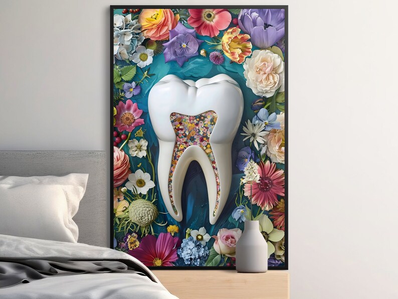 Dental Wall Art for Dental Office Wall Decor for Dentist Gift Colorful ...