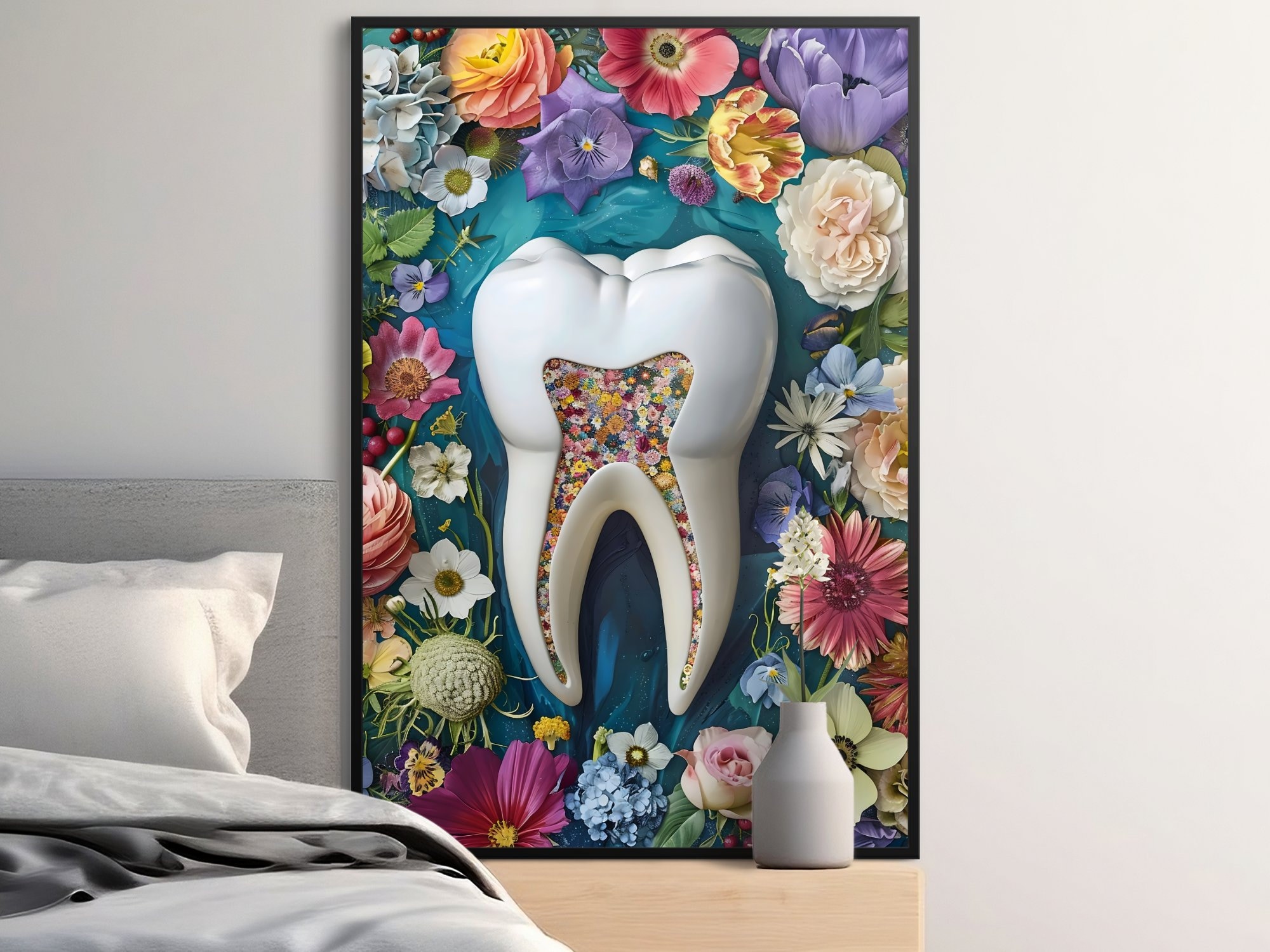 Dental Wall Art for Dental Office Wall Decor for Dentist Gift Colorful ...