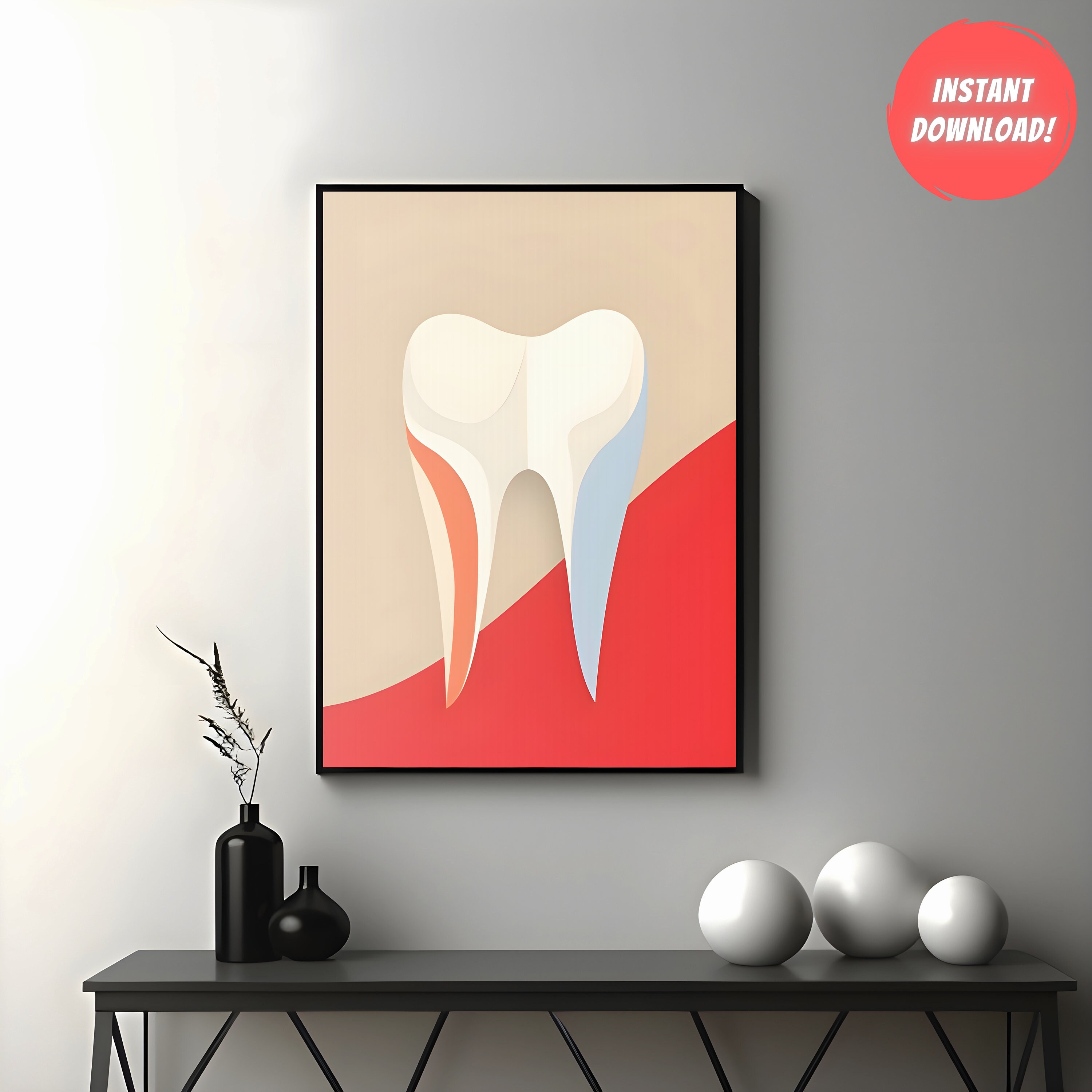 Dental Wall Art for Dental Office Wall Decor for Dentist Gift Colorful ...