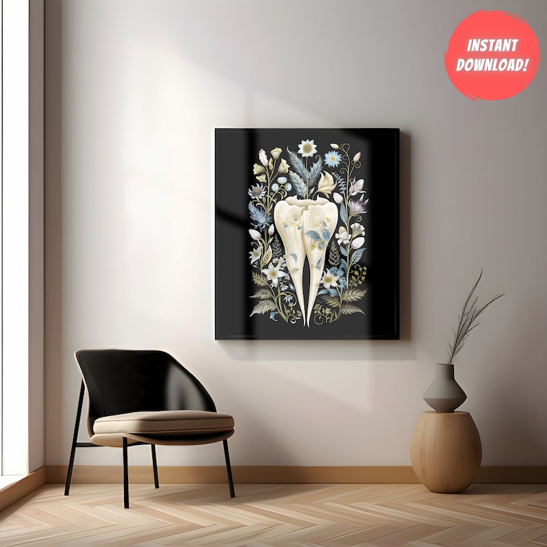 Dental Wall Art for Dental Office Wall Decor for Dentist Gift Colorful ...