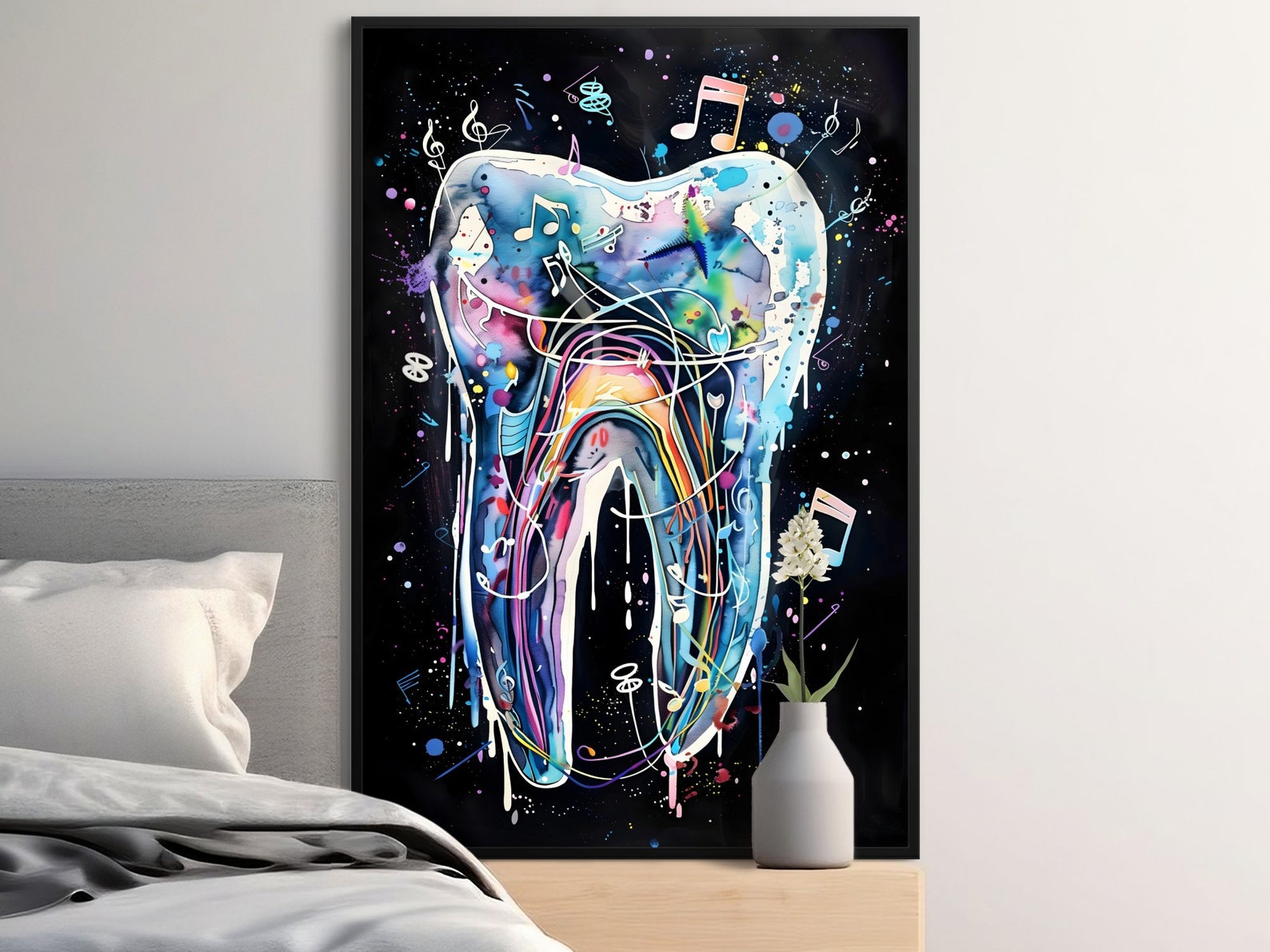 Dental Wall Art for Dental Office Wall Decor for Dentist Gift Colorful ...