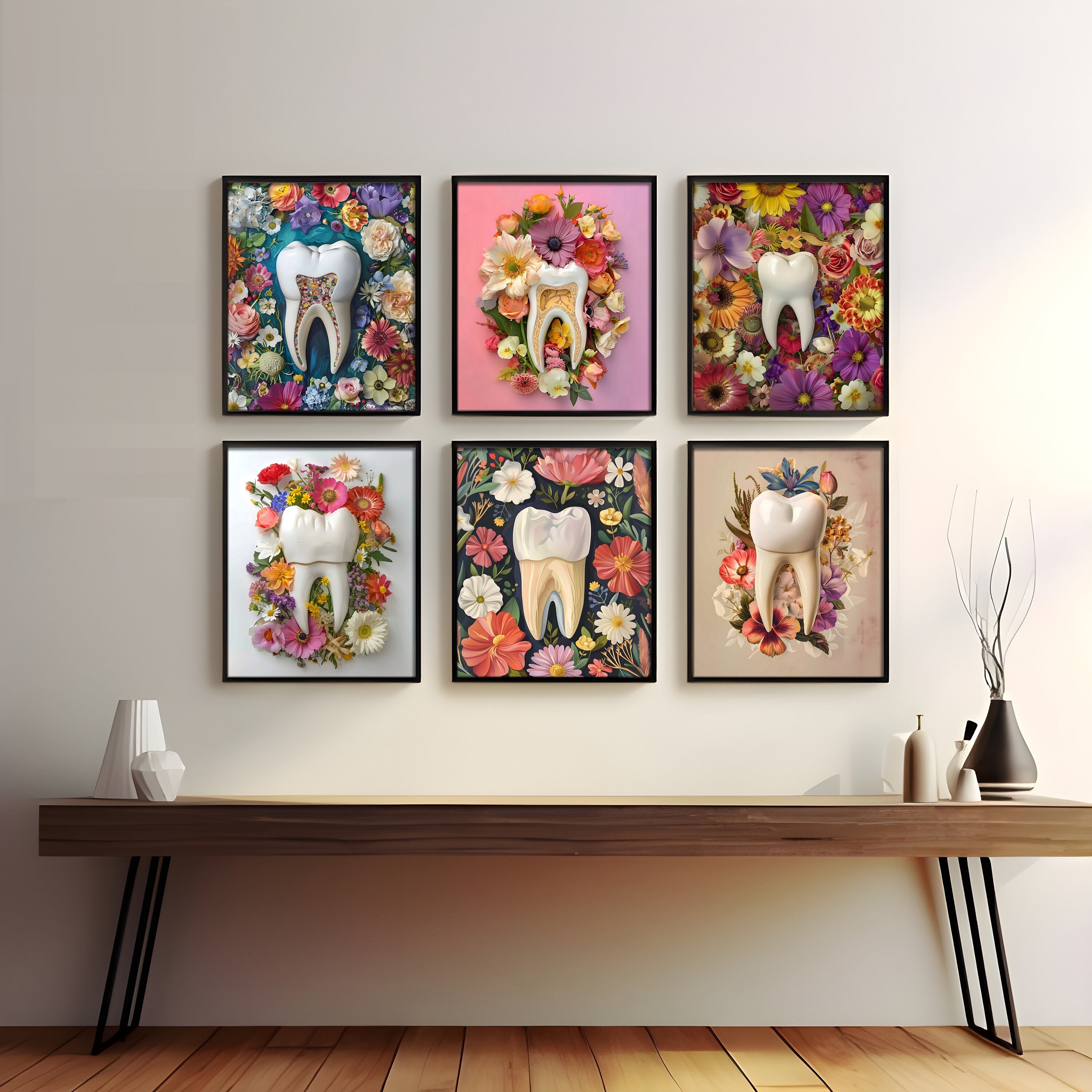 Dental Wall Art for Dental Office Wall Decor for Dentist Gift Colorful ...