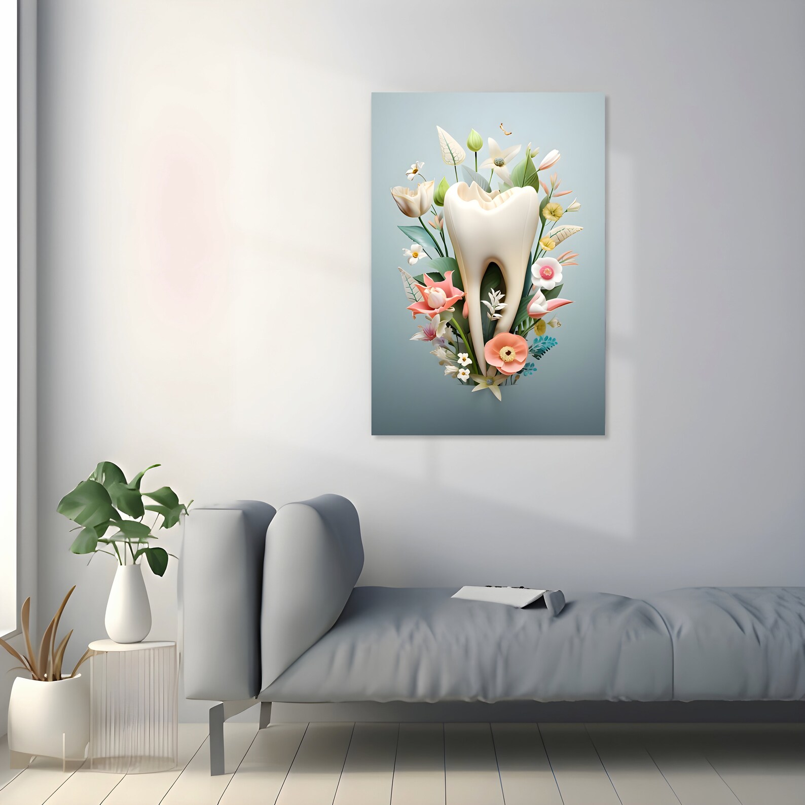 Dental Wall Art for Dental Office Wall Decor for Dentist Gift Floral ...