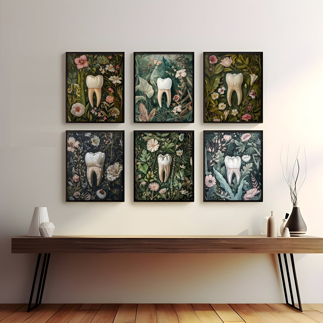 Dental Wall Art for Dental Office Wall Decor for Dentist Gift Colorful ...