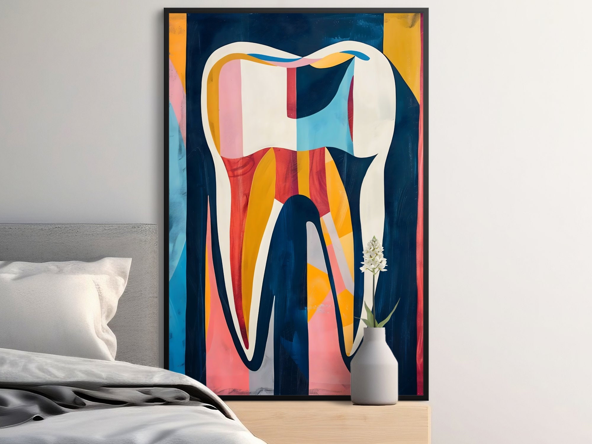 Dental Wall Art for Dental Office Wall Decor for Dentist Gift Colorful ...