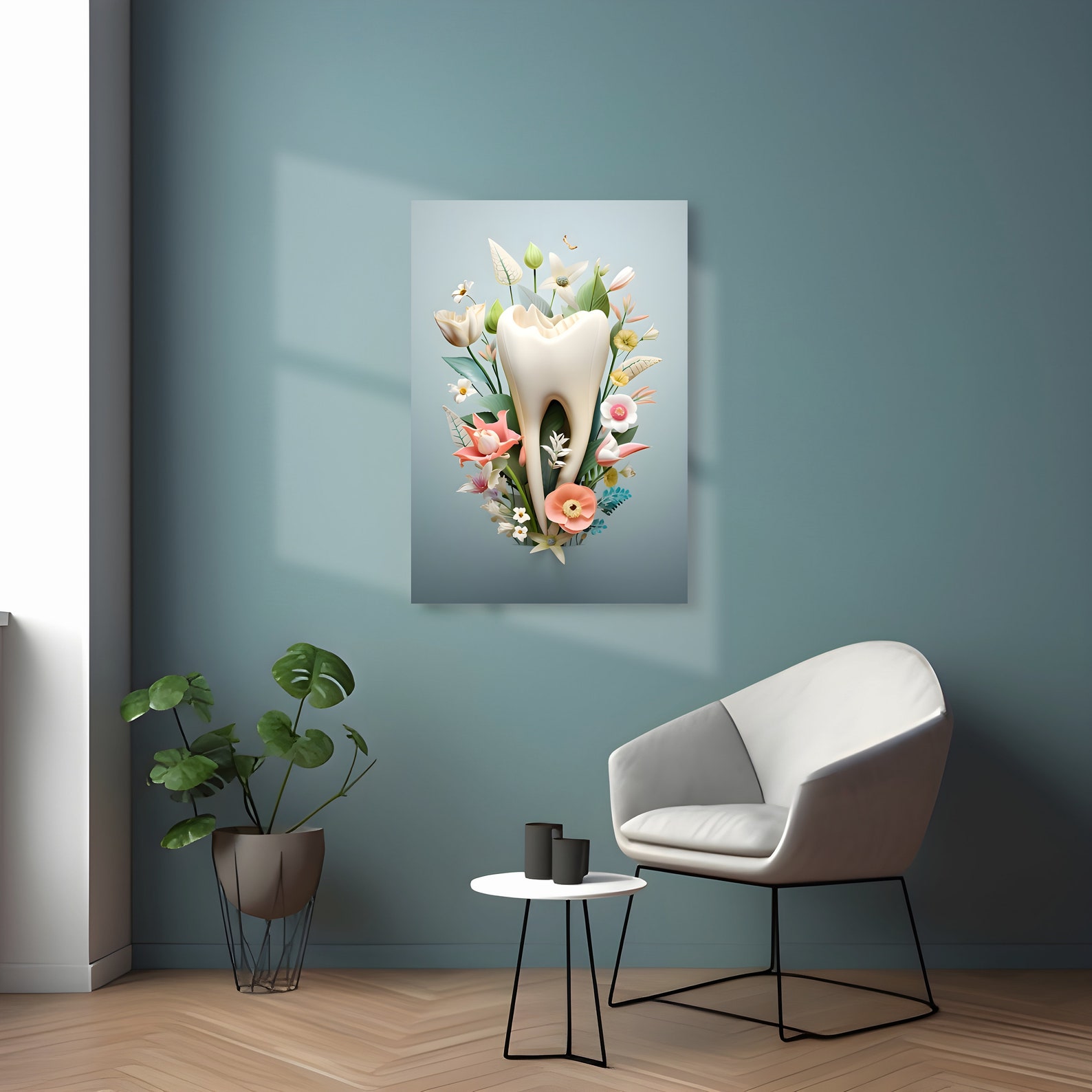 Dental Wall Art for Dental Office Wall Decor for Dentist Gift Floral ...