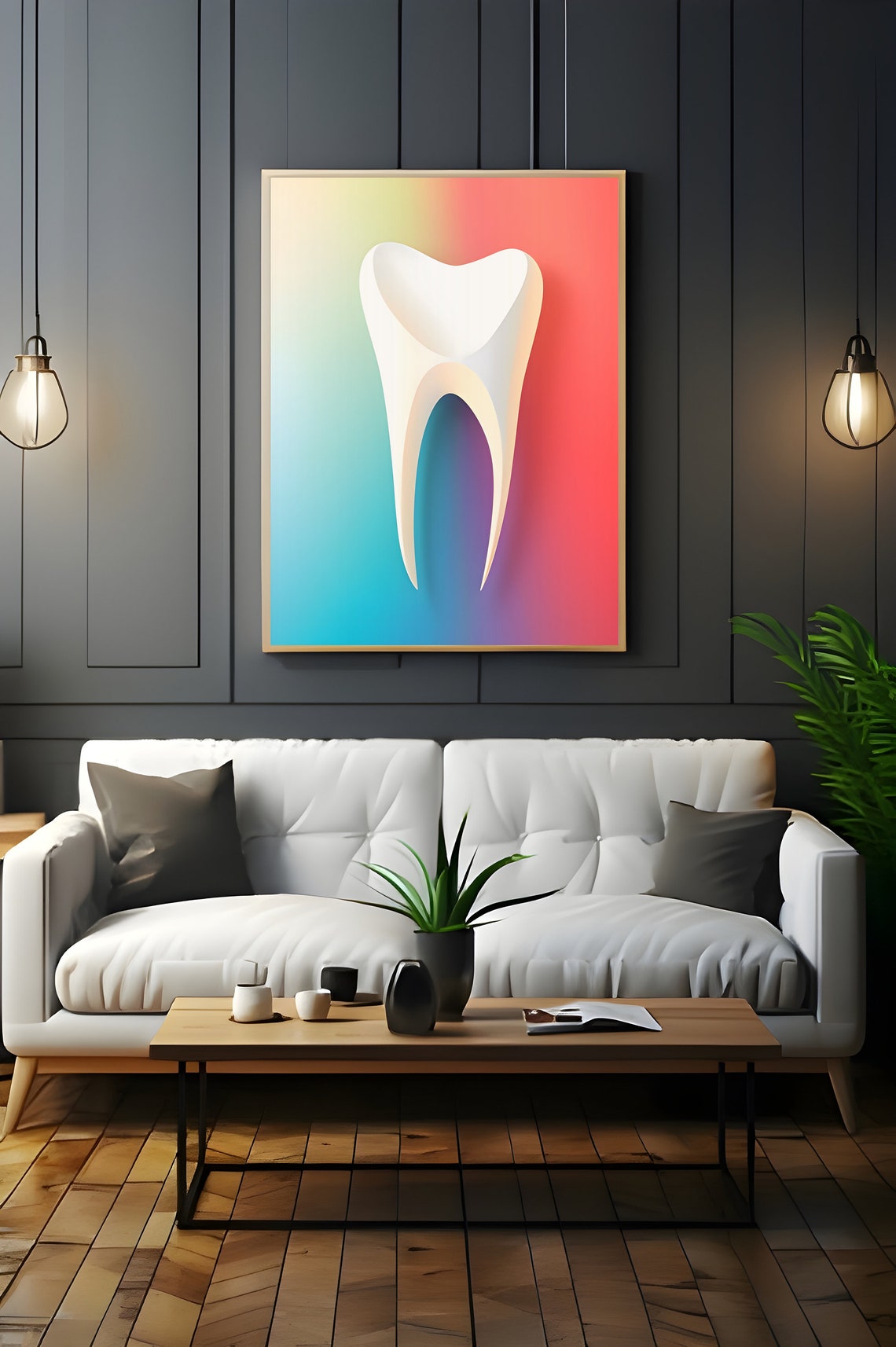 Dental Wall Art for Dental Office Wall Decor for Dentist Gift Colorful ...