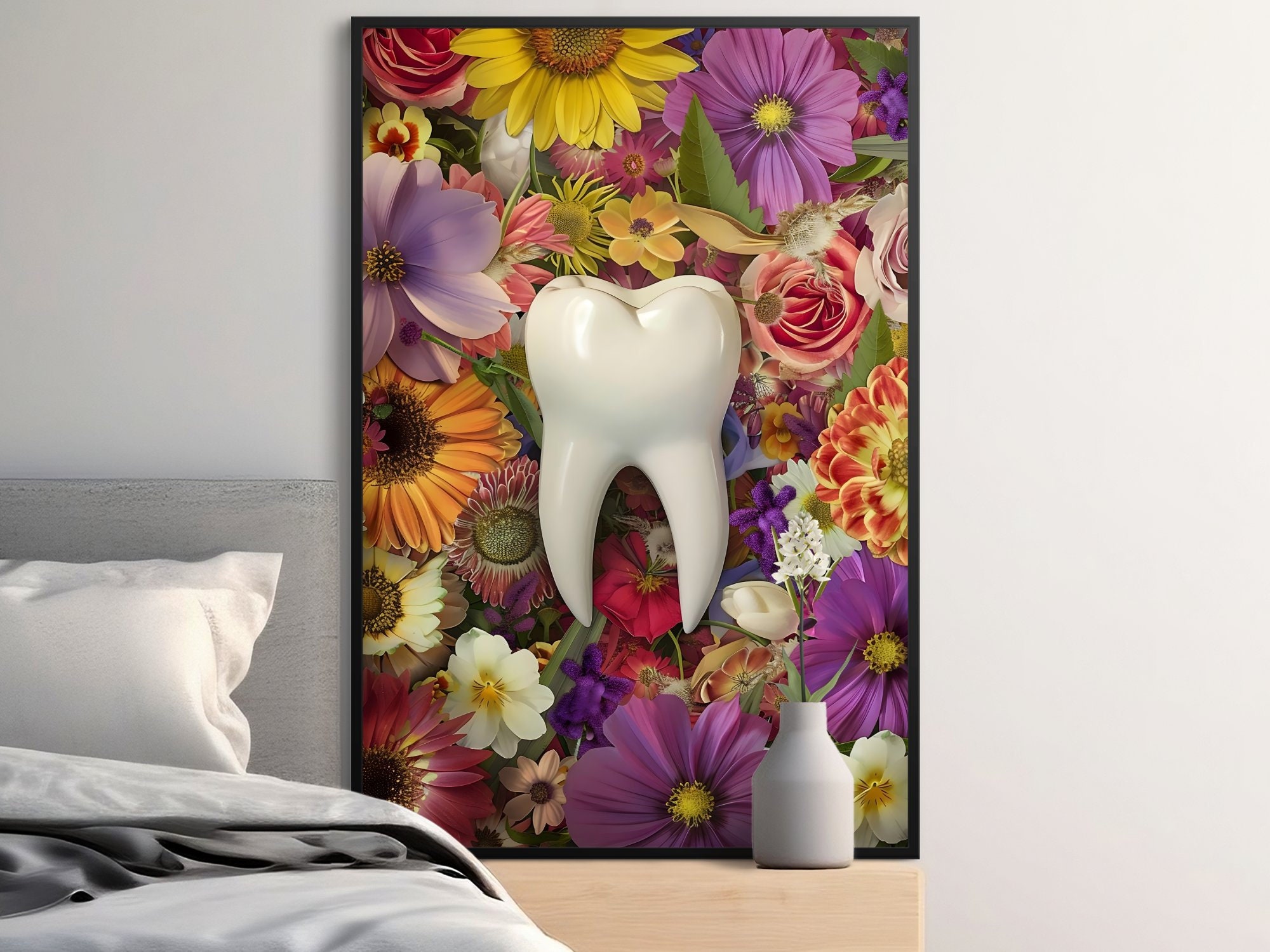Dental Wall Art for Dental Office Wall Decor for Dentist Gift Colorful ...