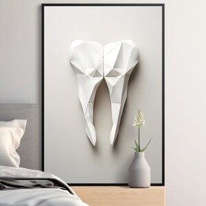Dental Wall Art for Dental Office Wall Decor for Dentist Gift Origami ...