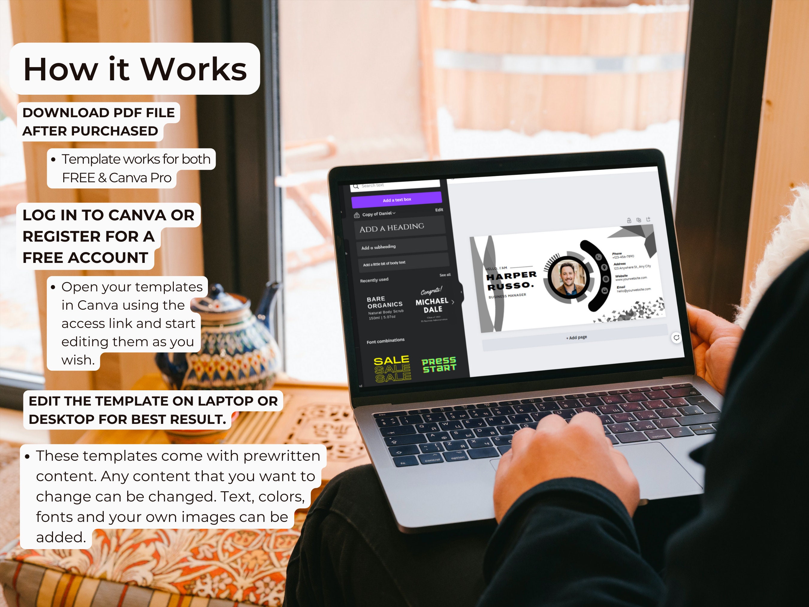 Email Signature Template, Editable Canva Email Marketing, Gmail ...