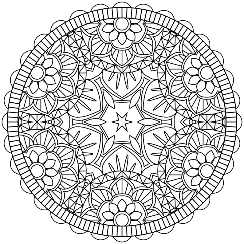 Discover Magic Mandalas: Color Pages Bundle 2 Instant - Etsy