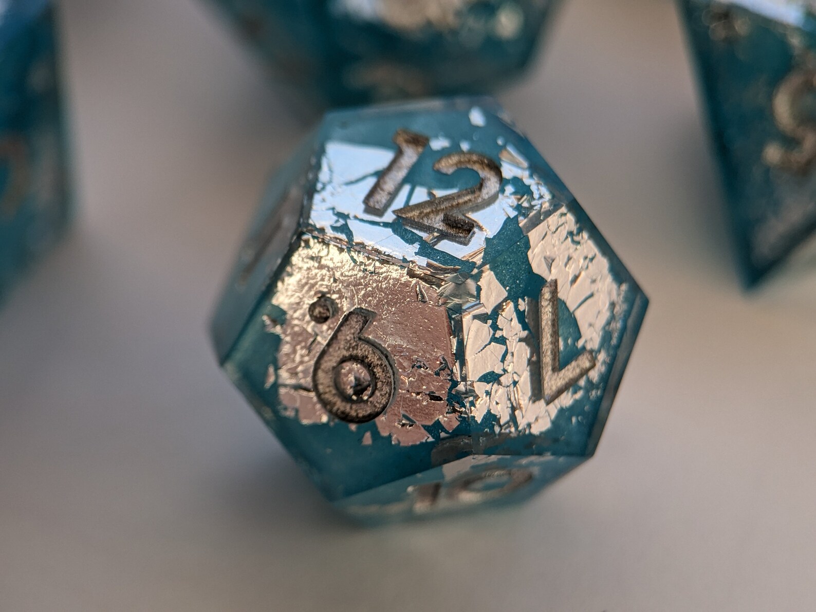 Winter's Morn Handmade Polyhedral Dice Resin Sharp-edge Dice Set Dnd ...